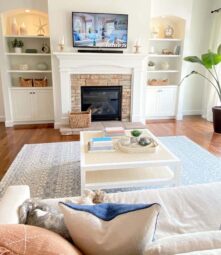 Sherwin Williams Alabaster White Living Room Ideas - Farmhousehub