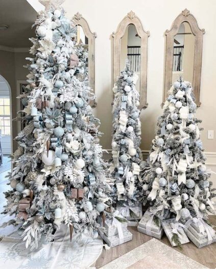 15 Best Flocked Christmas Tree Decor Ideas - Farmhousehub