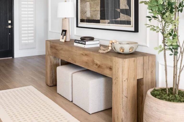 14 Stylish and Simple Console Table Decor Ideas - Farmhousehub